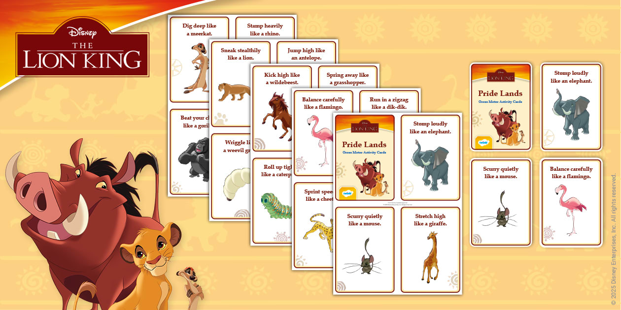 The Lion King: Pride Lands Gross Motor Activity Cards